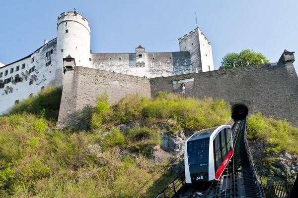 Get on top of Salzburg with the castle Hohensalzburg funicular railway